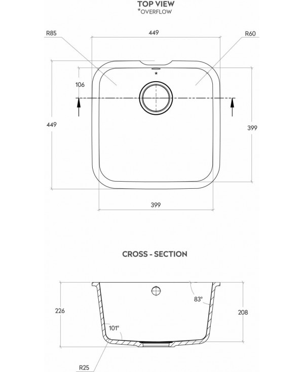 Corian Cuve/Evier 804 Glacier White